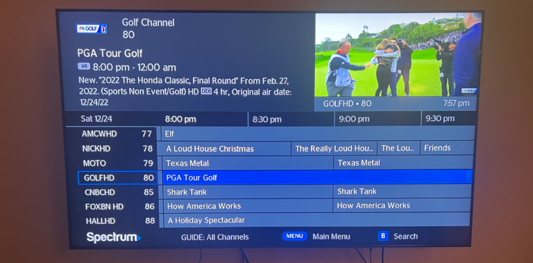 2023 Spectrum Golf Channel List