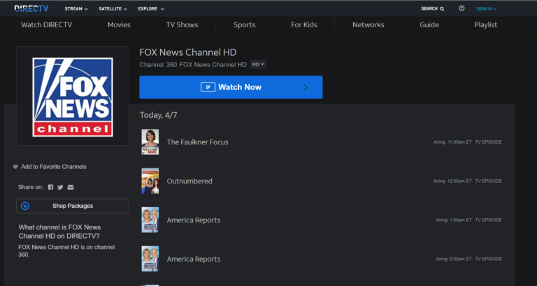 Where To Watch The Fox News Channel On DirecTV