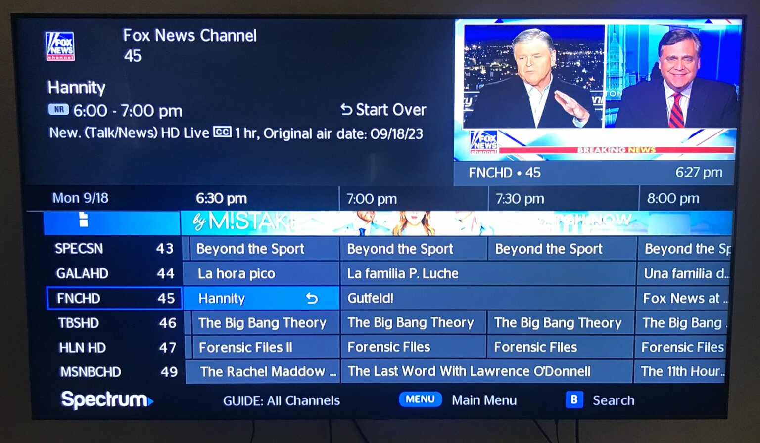Fox News Channel on Spectrum (2023 List of Channels)