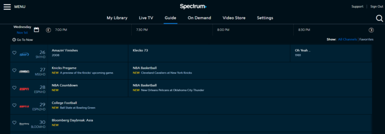 2023 Spectrum ESPN Channel List
