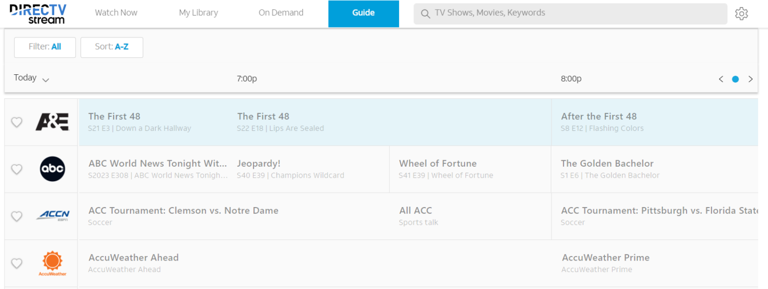 DirecTV ABC Channel List 2024 